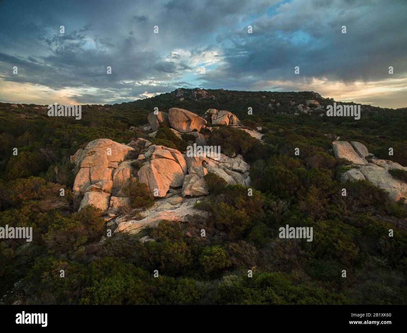Scenic Sardinia island landscape. Italy sea coast with azure clear ...
