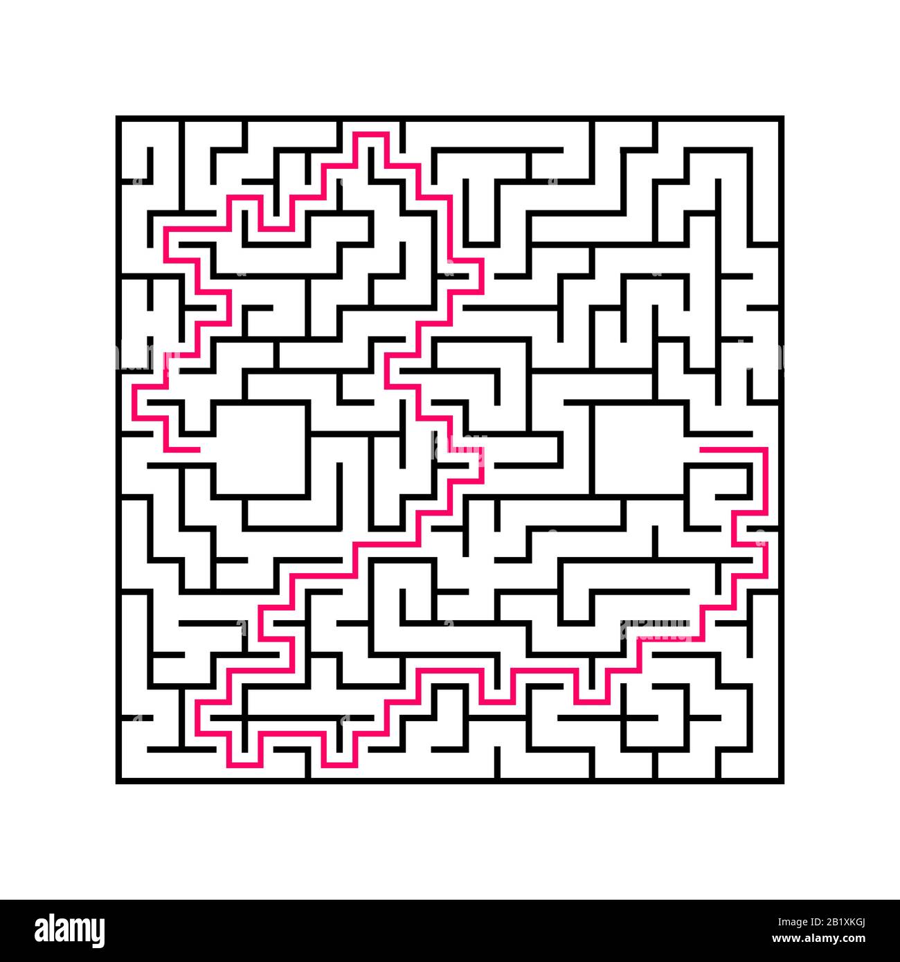 Black square maze with entrance and exit. An interesting and useful ...