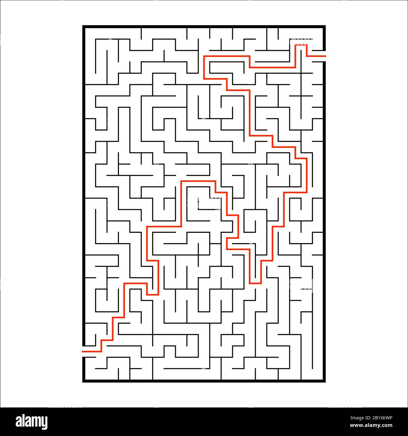 Abstract rectangular maze. Game for kids. Puzzle for children. One ...