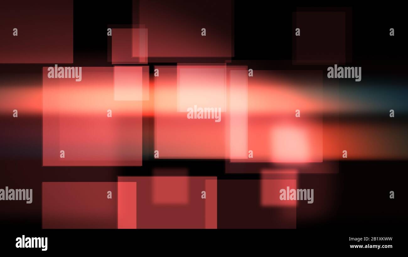 Stunning 2d rendering of glittering squares objects on the black ...