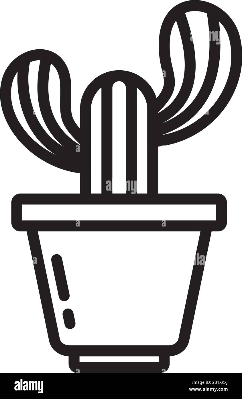 Cactus and Succulent pot icon template black color editable. Cactus and ...