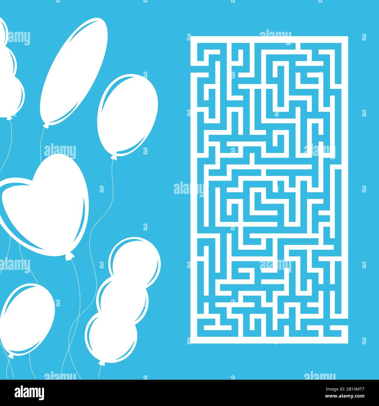 Color rectangular maze. Game for kids. Puzzle for children. Labyrinth ...