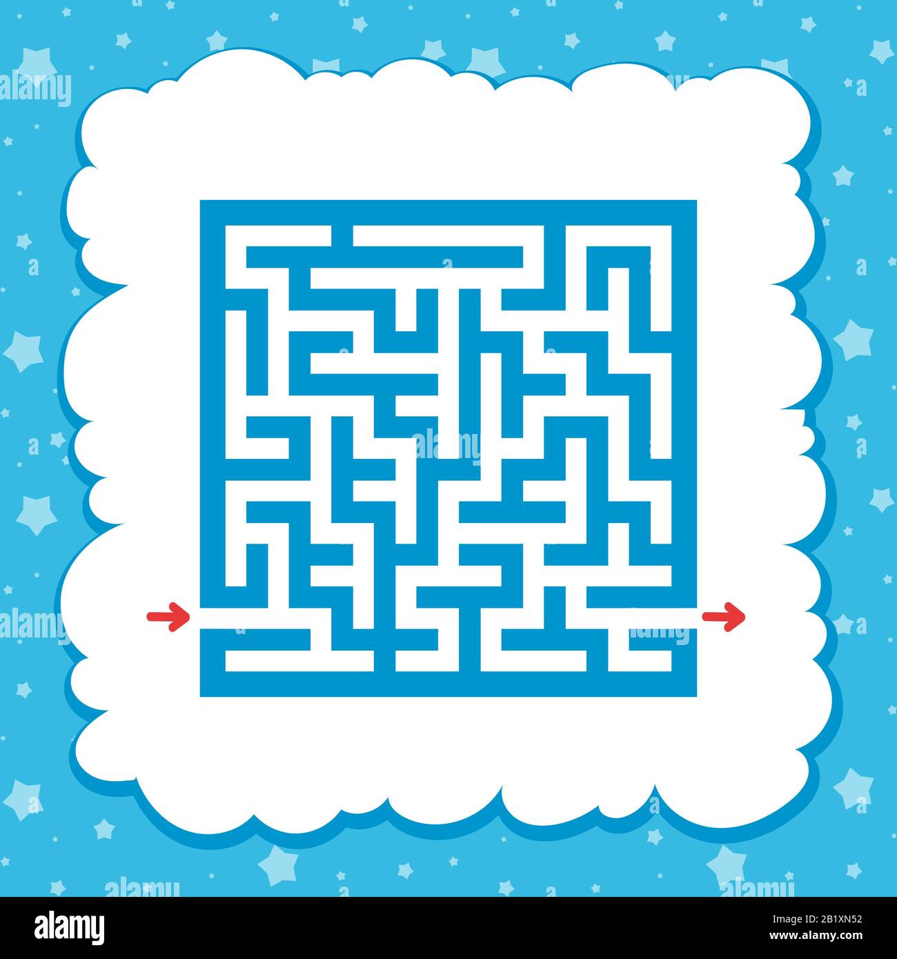 Color square maze. Game for kids. Puzzle for children. One entrance ...