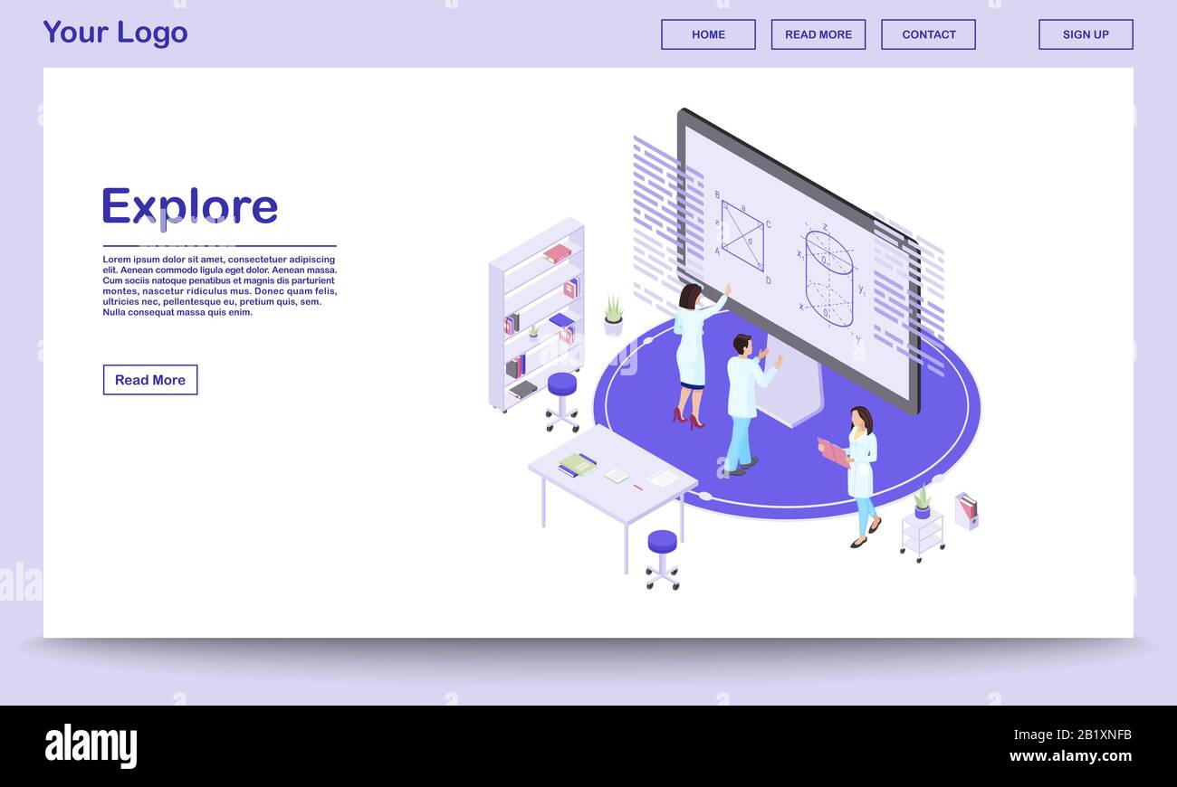 Scientist analysing data Stock Vector Images - Alamy