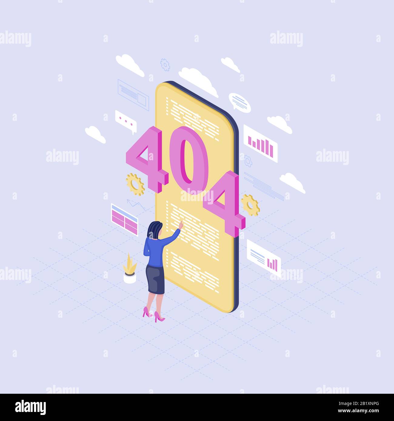 Broken mobile phone user Stock Vector Images - Alamy