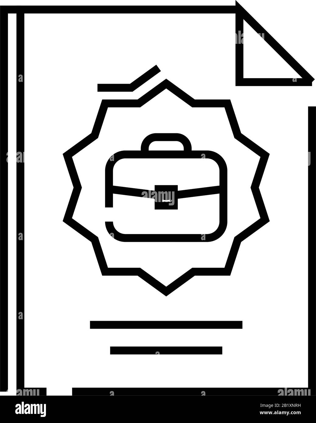 Job Posting Line Icon Concept Sign Outline Vector Illustration Linear Symbol Stock Vector