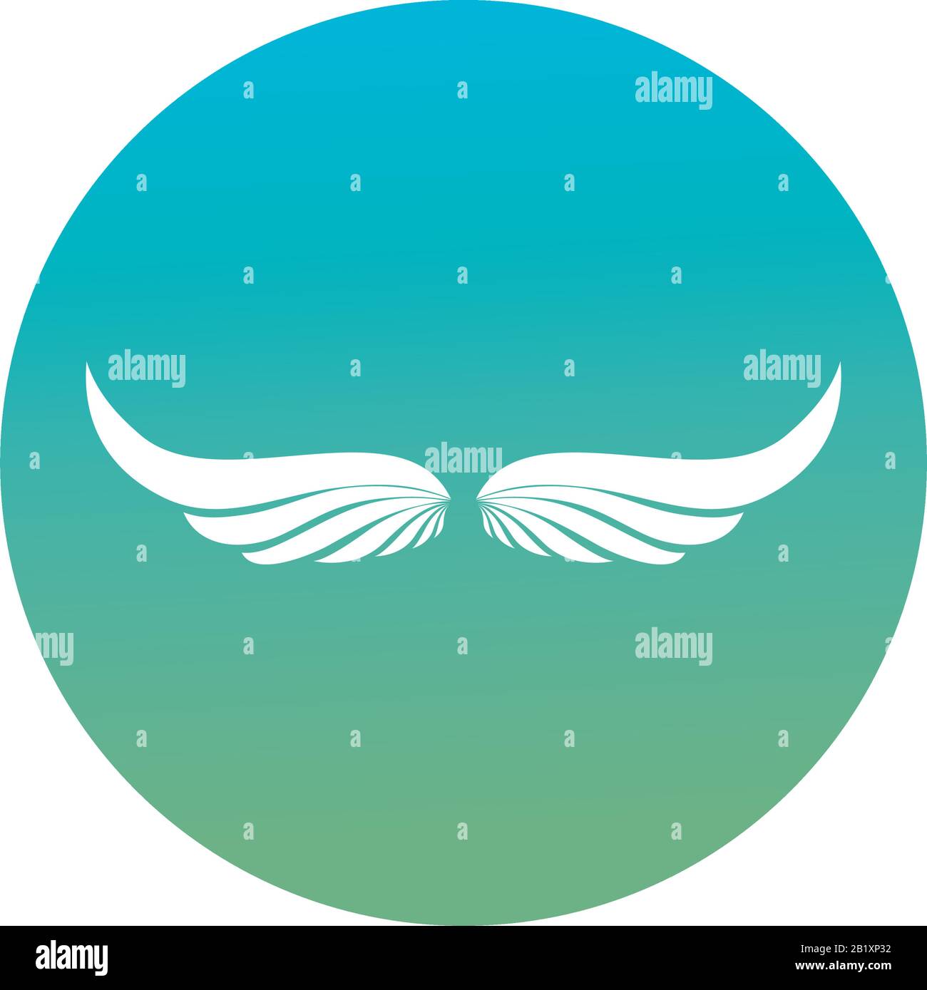 Wings silhouette block style icon design, animal feather bird angel ...