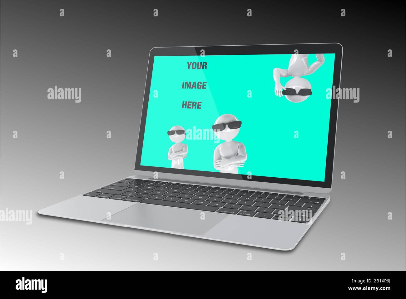 Stickman laptop hi-res stock photography and images - Alamy