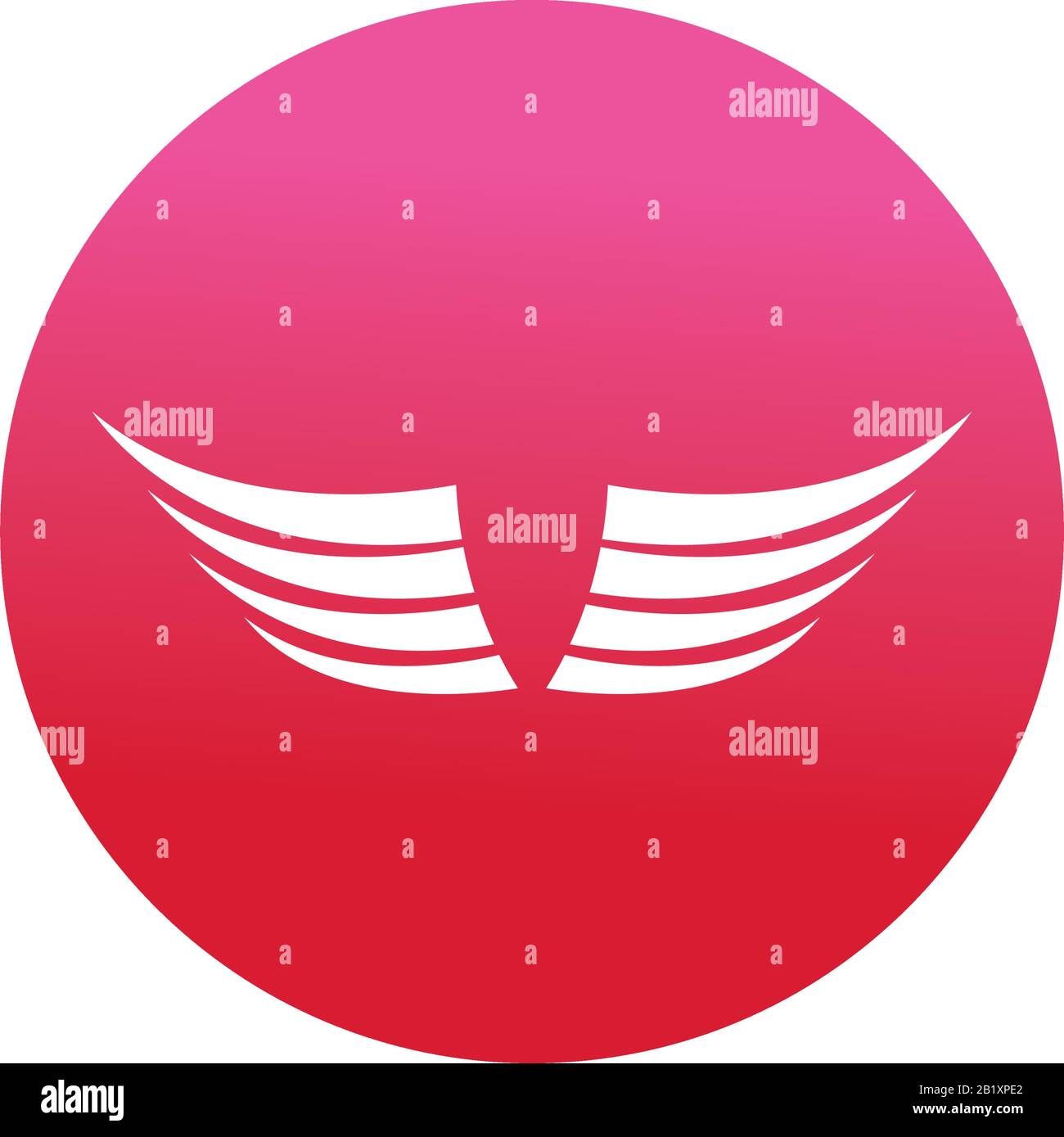 Wings silhouette block style icon design, animal feather bird angel ...