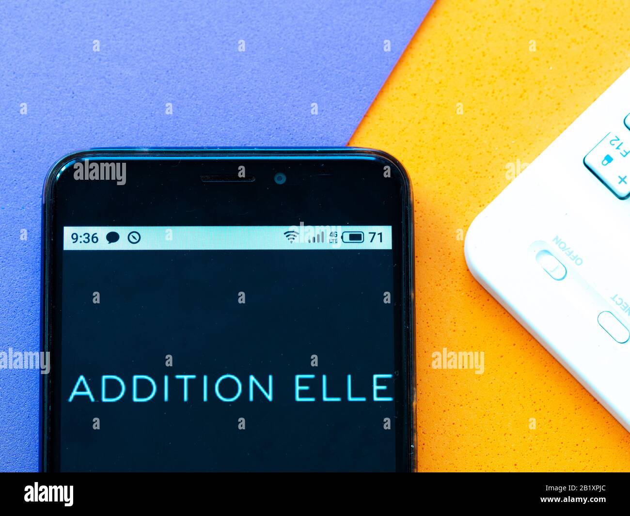 In this photo illustration the Addition Elle logo is seen displayed on ...