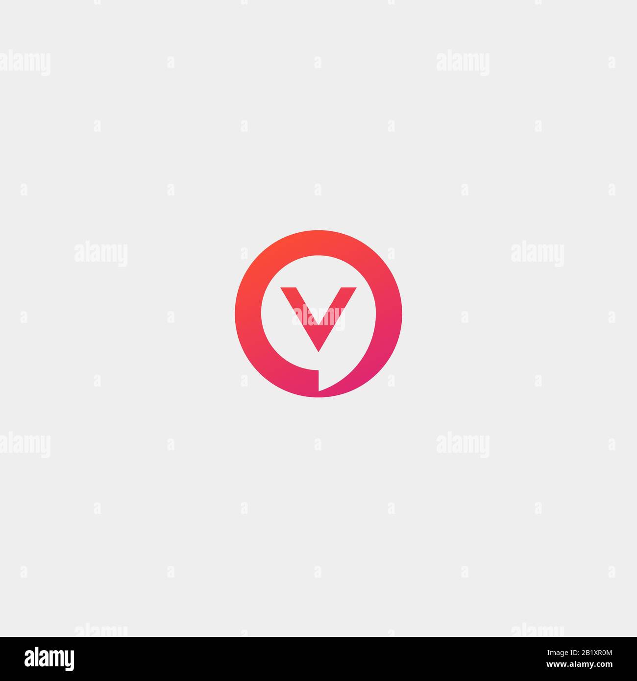 Letter V Chat Logo Design Template Vector Stock Vector Image & Art - Alamy