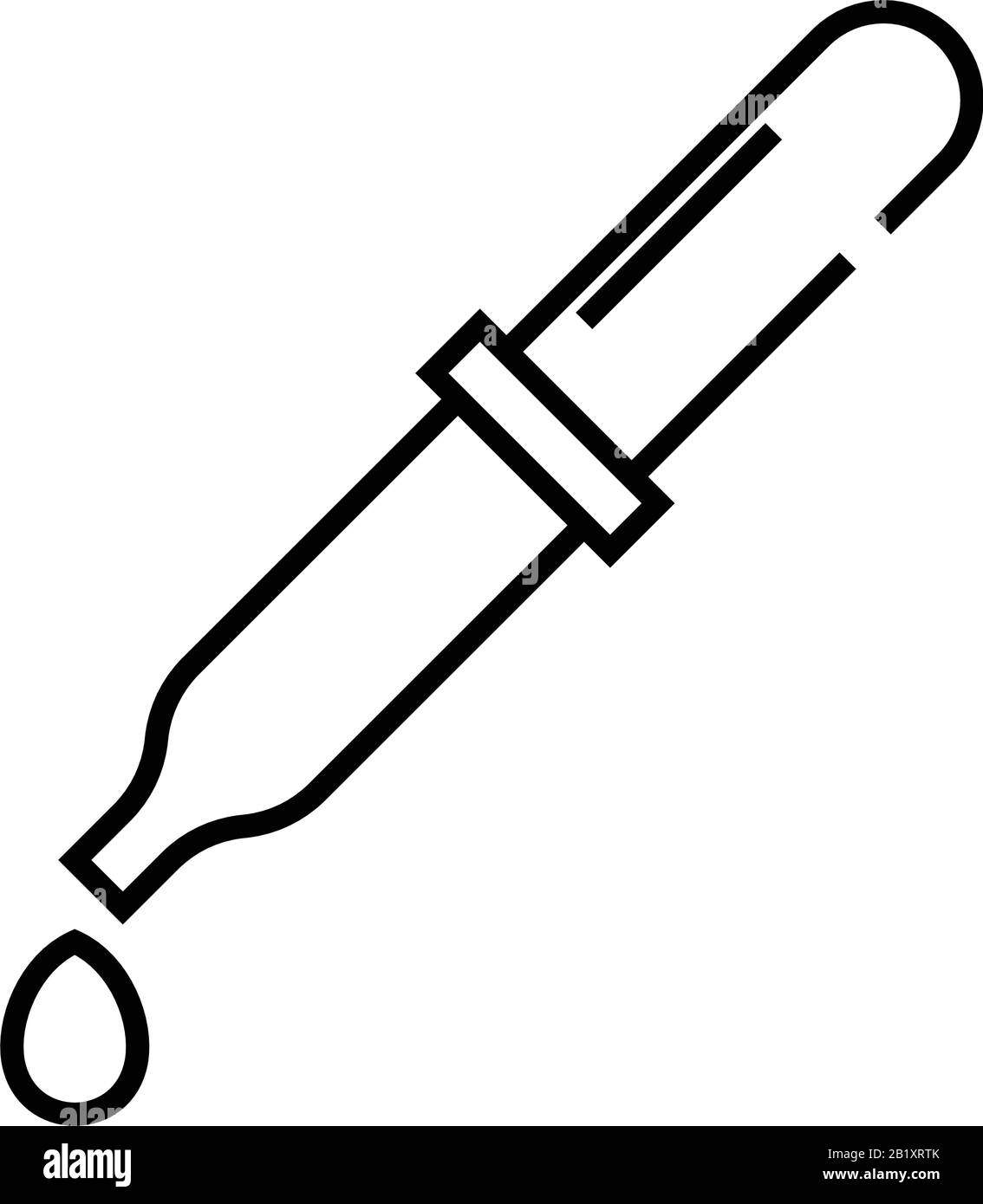 Medicines drop line icon, concept sign, outline vector illustration ...