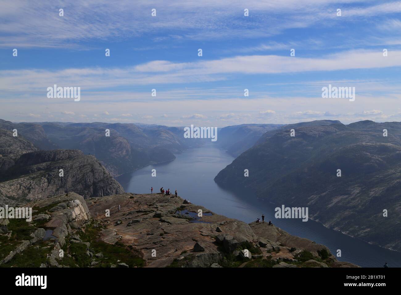 Preikestolen - famous cliff at the norwegian mountains Stock Photo - Alamy
