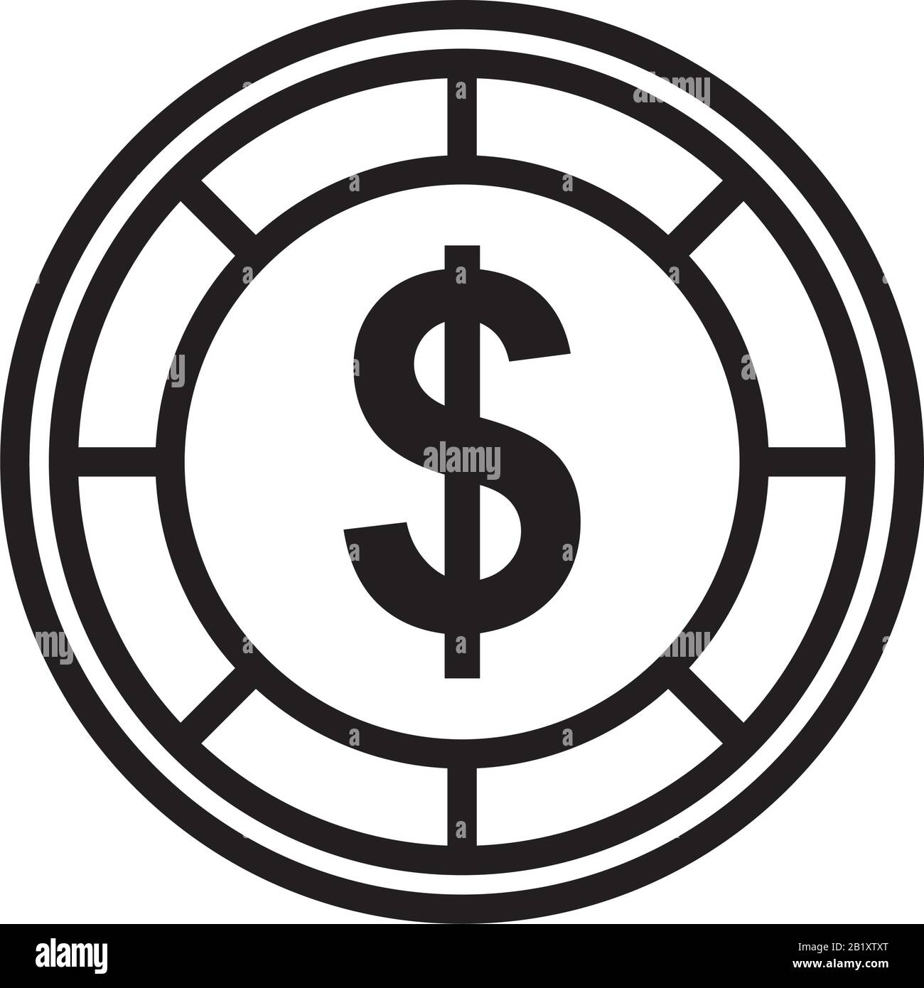 Casino chips and stacks paper money cash icon template black color ...