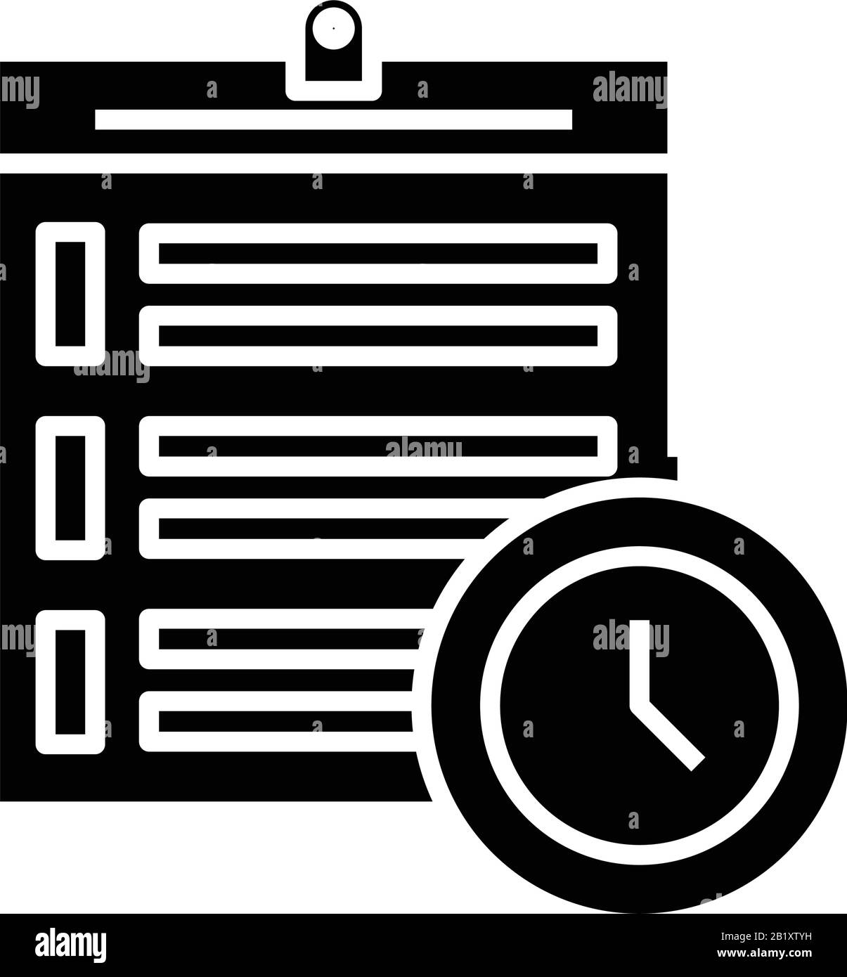 Daily targets black icon, concept illustration, vector flat symbol ...