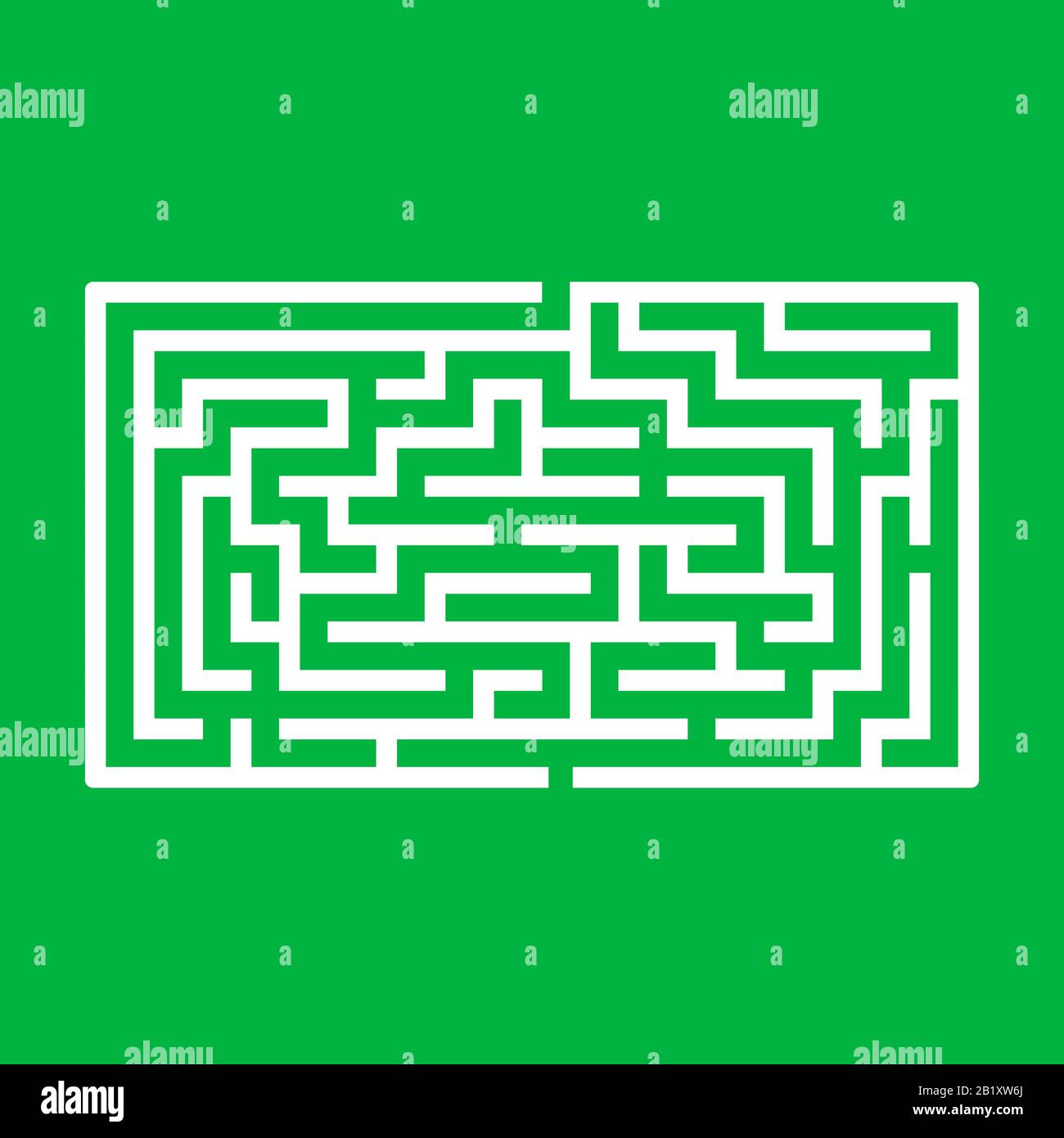 Abstract rectangular maze. Game for kids. Puzzle for children. One entrance, one exit. Labyrinth ...