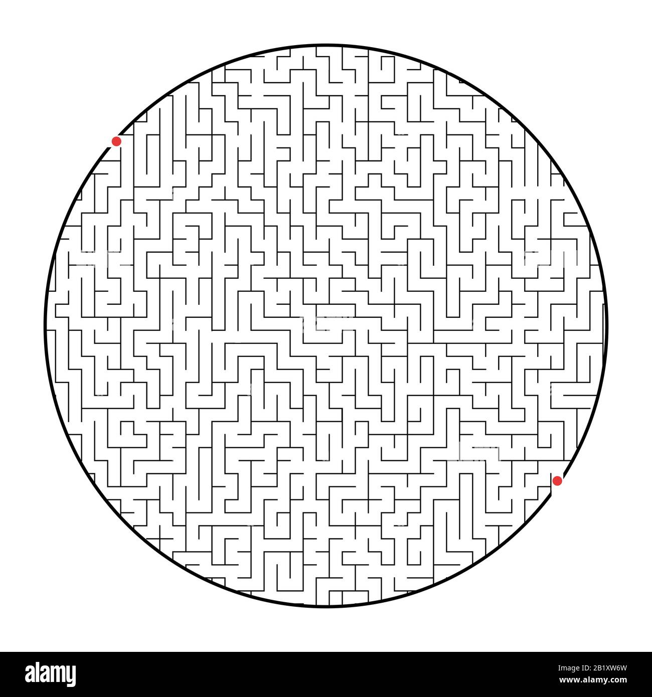 Difficult round labyrinth. Game for kids and adults. Puzzle for ...