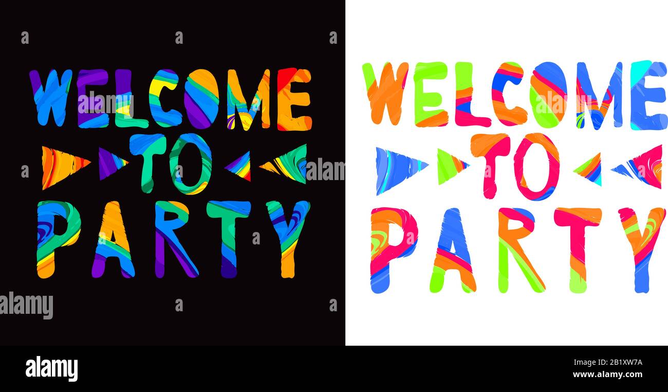 Welcome party Stock Vector Images - Alamy