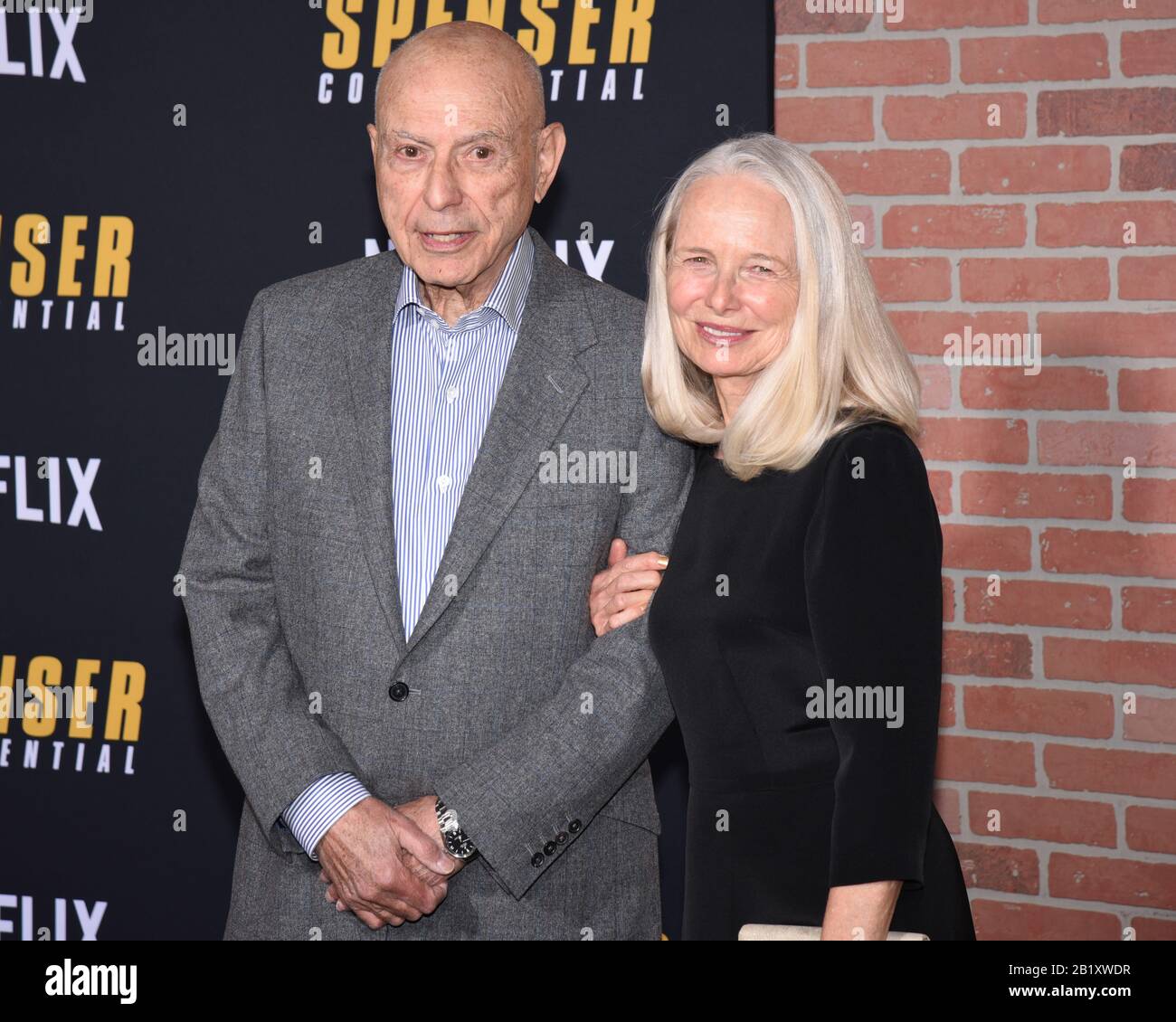 February 27, 2020, Westwood, CA, USA: Alan Arkin and Suzanne Newlander ...