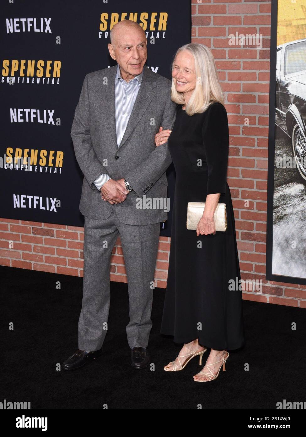 February 27, 2020, Westwood, CA, USA: Alan Arkin and Suzanne Newlander ...