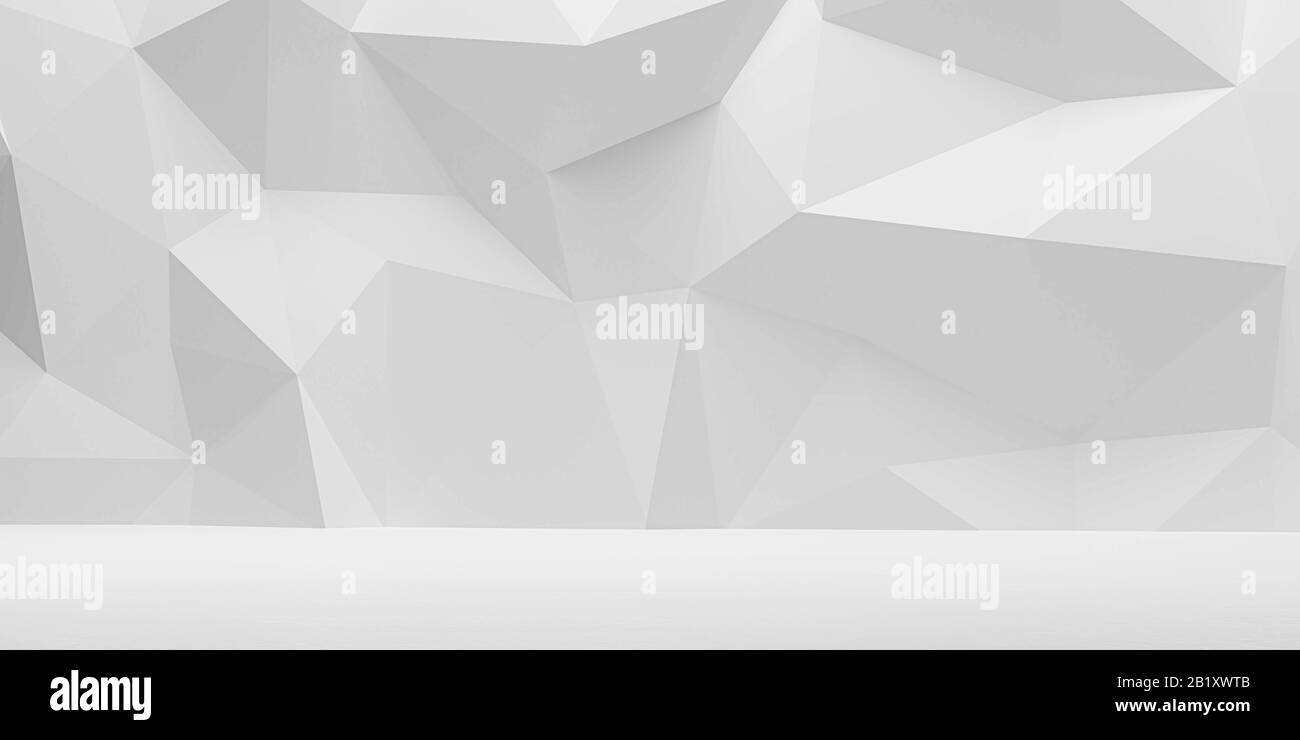 abstract wall polygon white geometric structure with triangular shapes ...