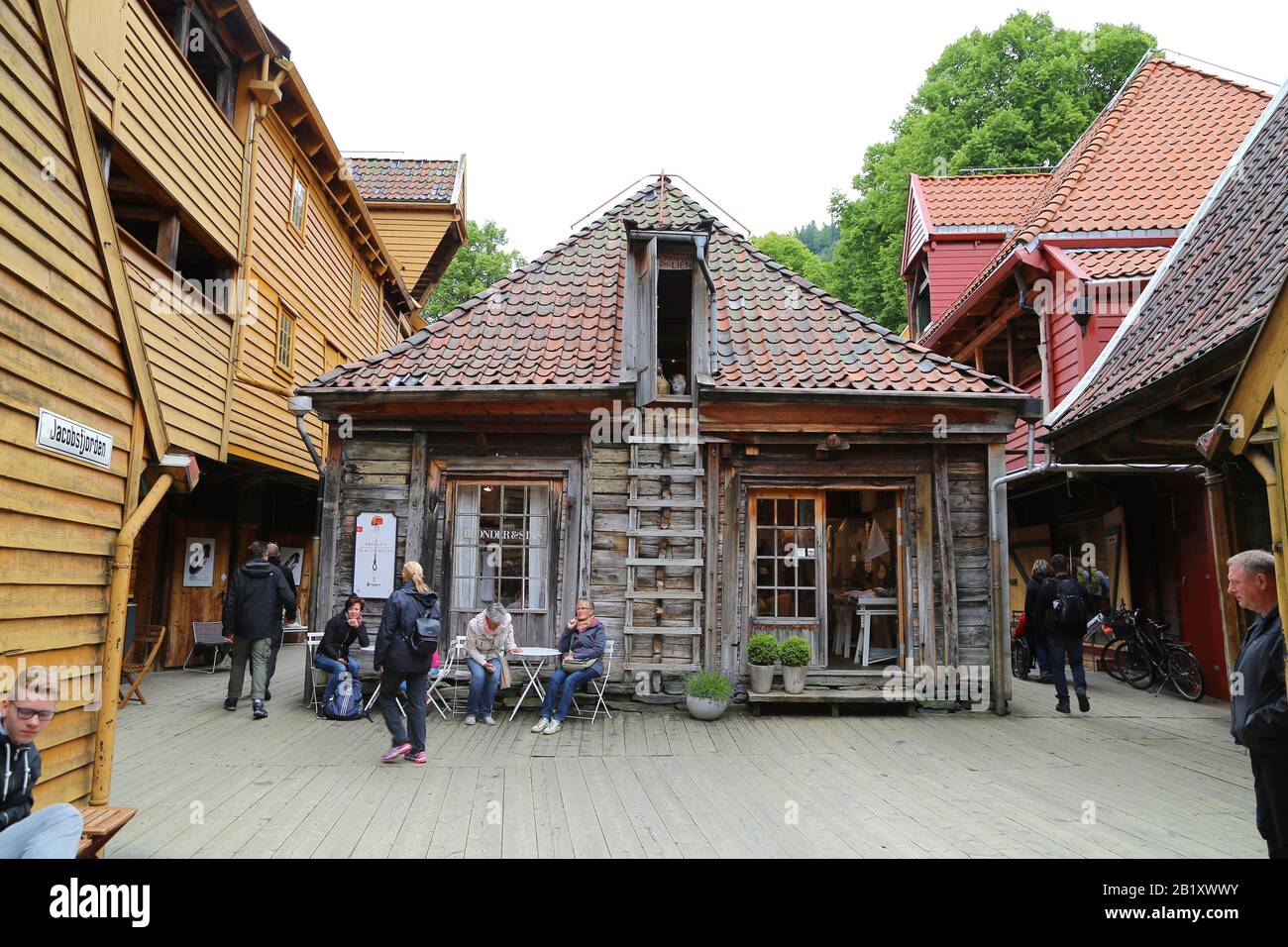 Famous landmark of Bergen, Norway, the hanseatic league houses with its ...