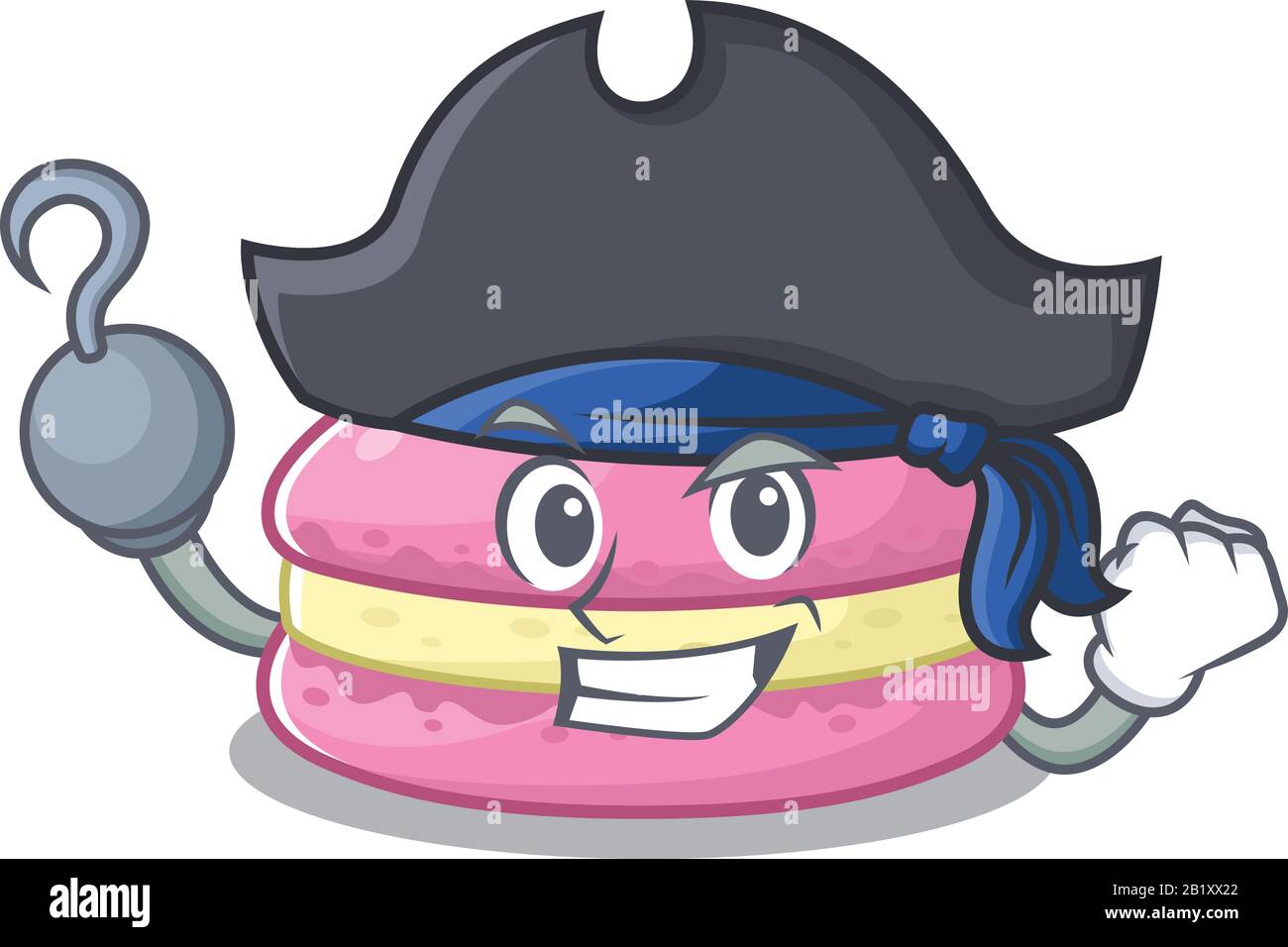 Cute strawberry macarons mascot design with a hat Stock Vector Image ...