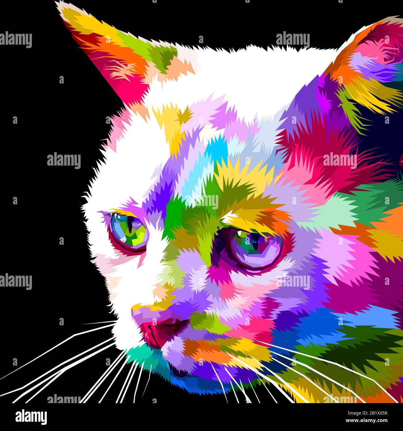 Wild cat animal low poly hi-res stock photography and images - Alamy