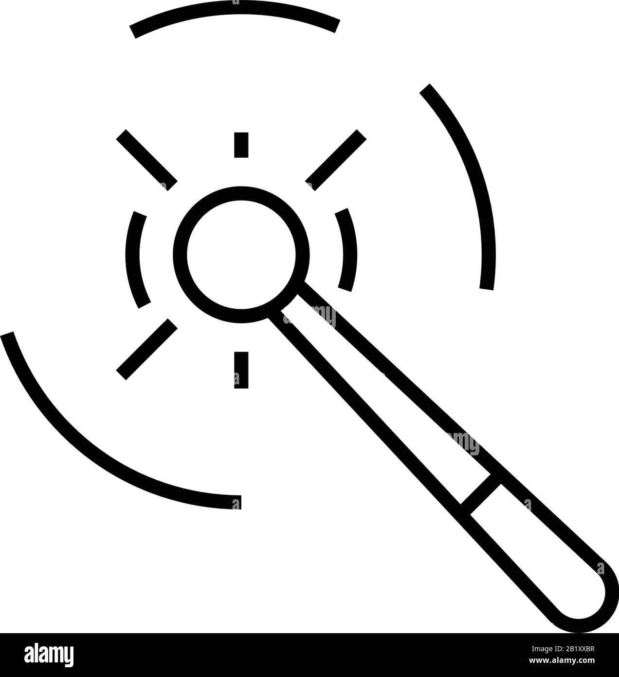 Magic tool line icon, concept sign, outline vector illustration, linear ...