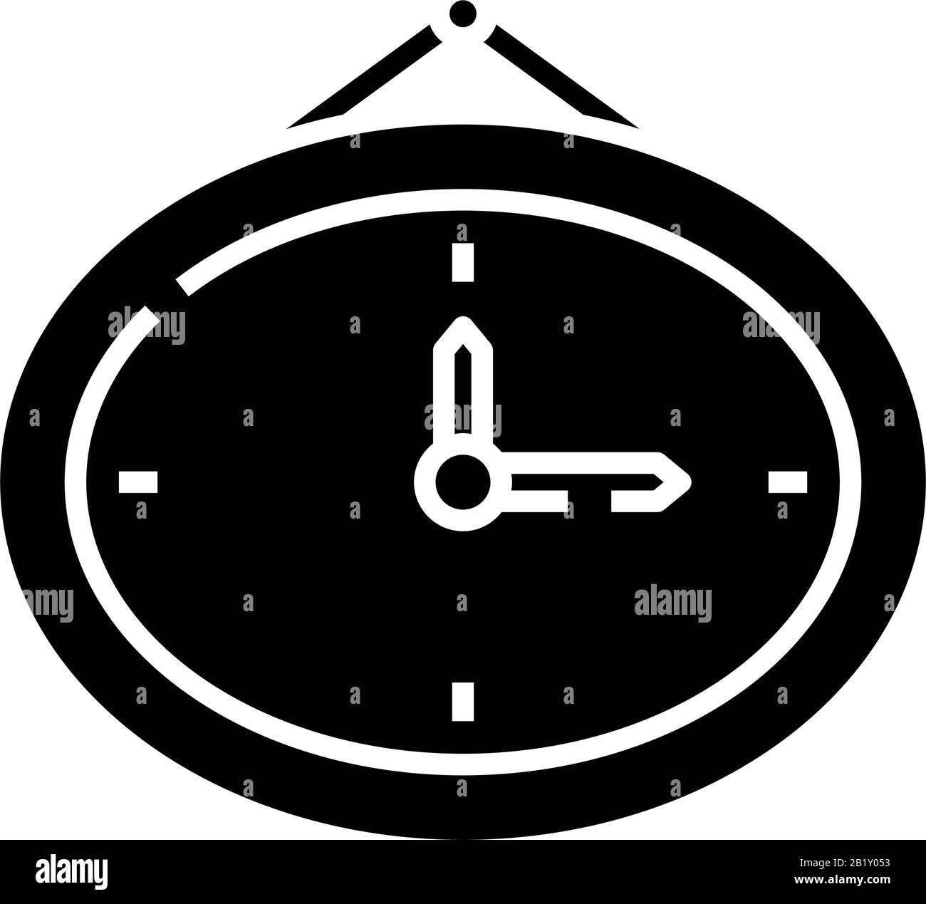 Clocks black icon, concept illustration, vector flat symbol, glyph sign ...