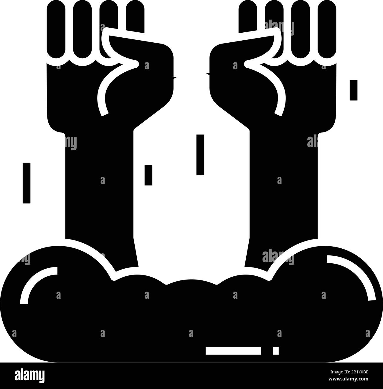 Cloud power black icon, concept illustration, vector flat symbol, glyph ...