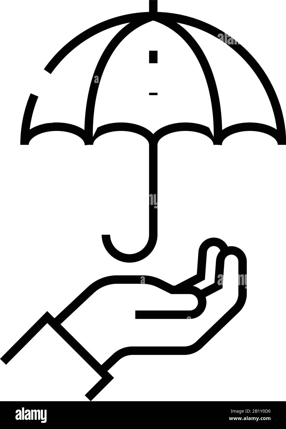 Law protection line icon, concept sign, outline vector illustration ...