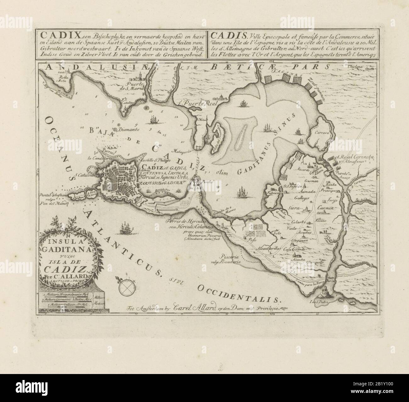 Vintage map of cadiz hi-res stock photography and images - Alamy