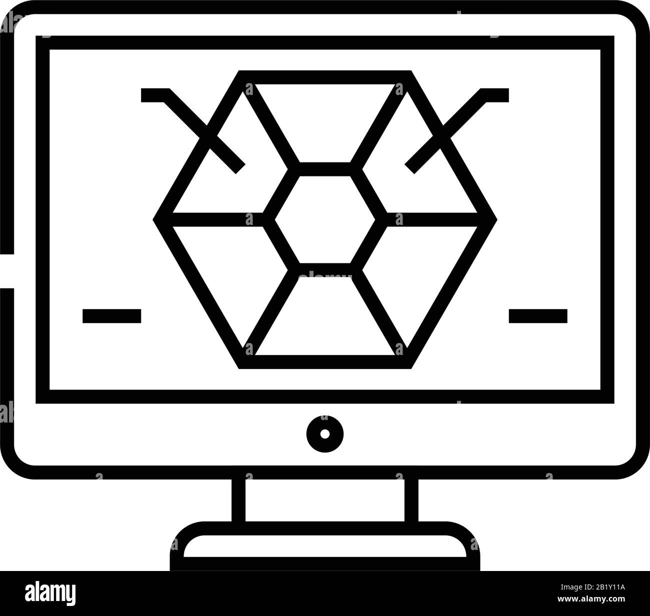 Market indicators line icon, concept sign, outline vector illustration, linear symbol Stock ...