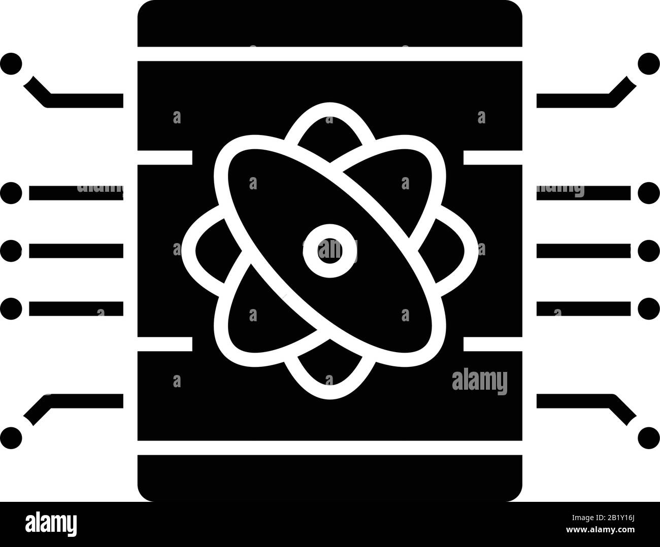Data link black icon, concept illustration, vector flat symbol, glyph ...