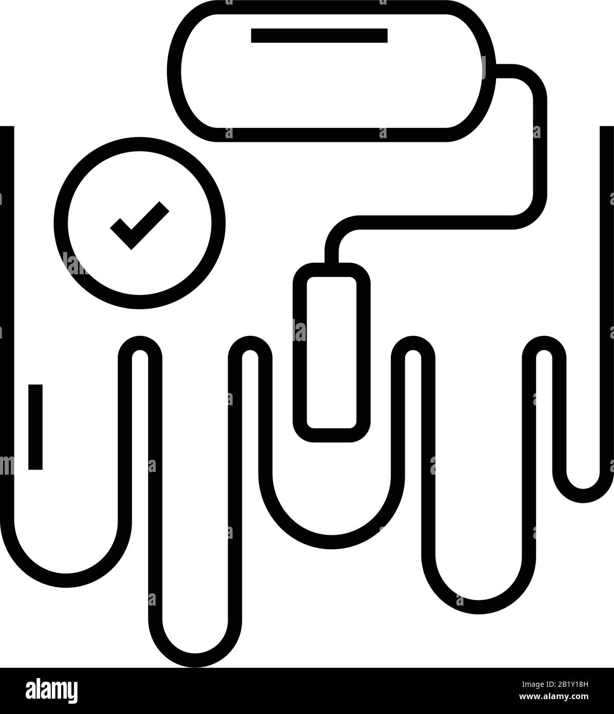 Made task line icon, concept sign, outline vector illustration, linear ...