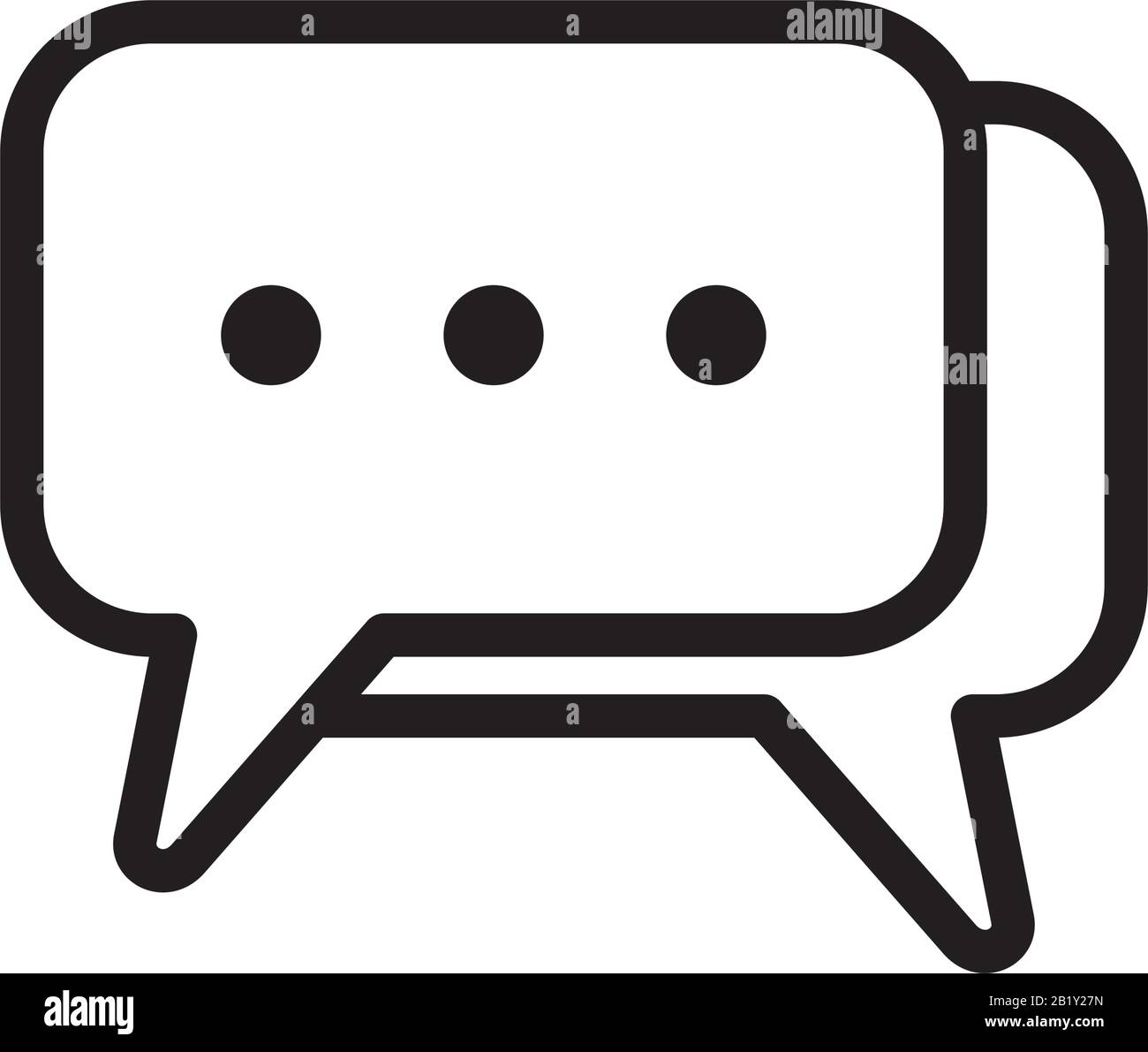 Chatting, message Icon template black color editable. Chatting, message ...