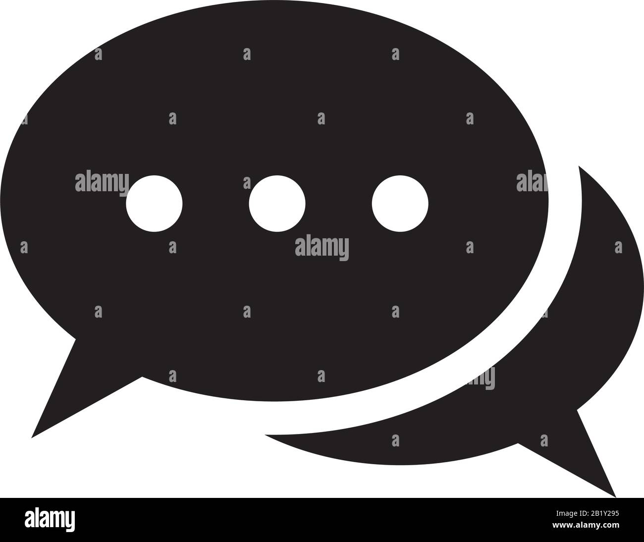 Chatting, message Icon template black color editable. Chatting, message ...
