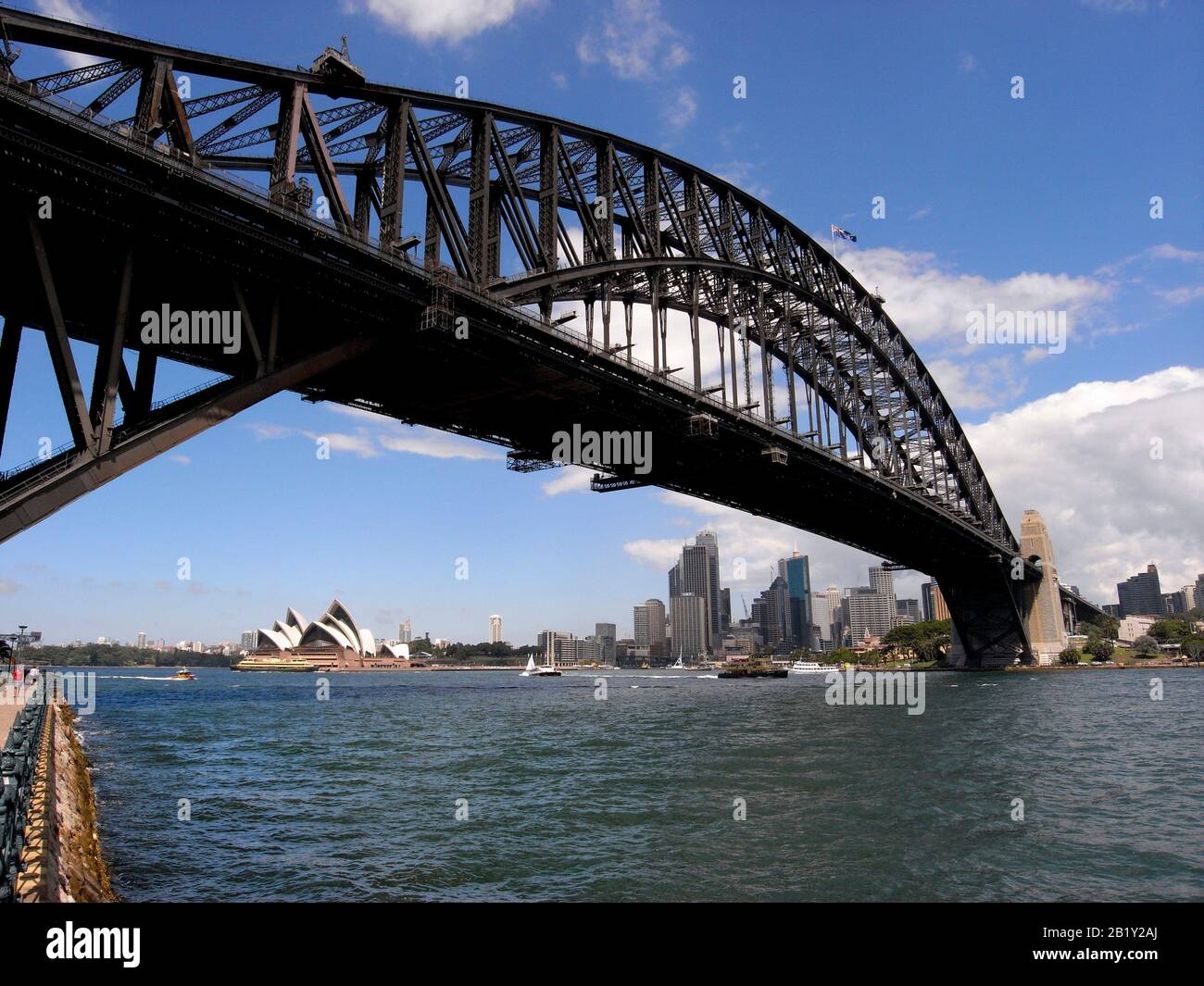 Sydney landscape opera house financial district hi-res stock ...
