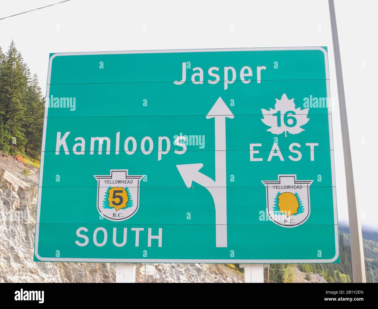 Yellowhead Highway Junction in British Columbia Canada Stock Photo - Alamy