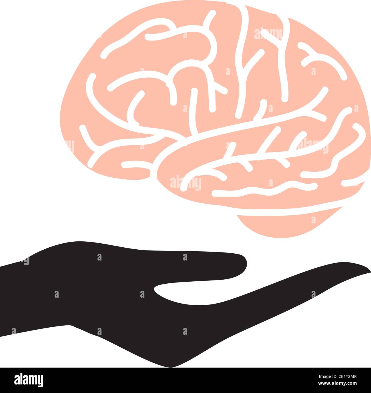 hand holding brain, vector illustration Stock Vector Image & Art - Alamy