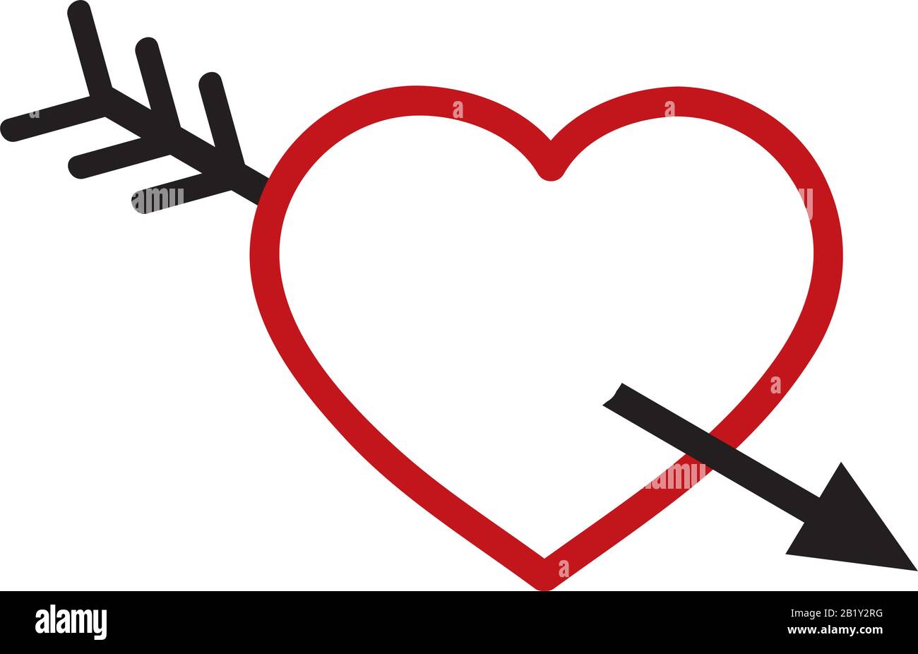 heart and arrow, vector graphic design element Stock Vector Image & Art ...