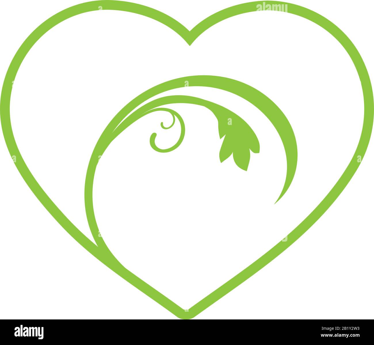 nature and heart, vector graphic design element Stock Vector Image ...
