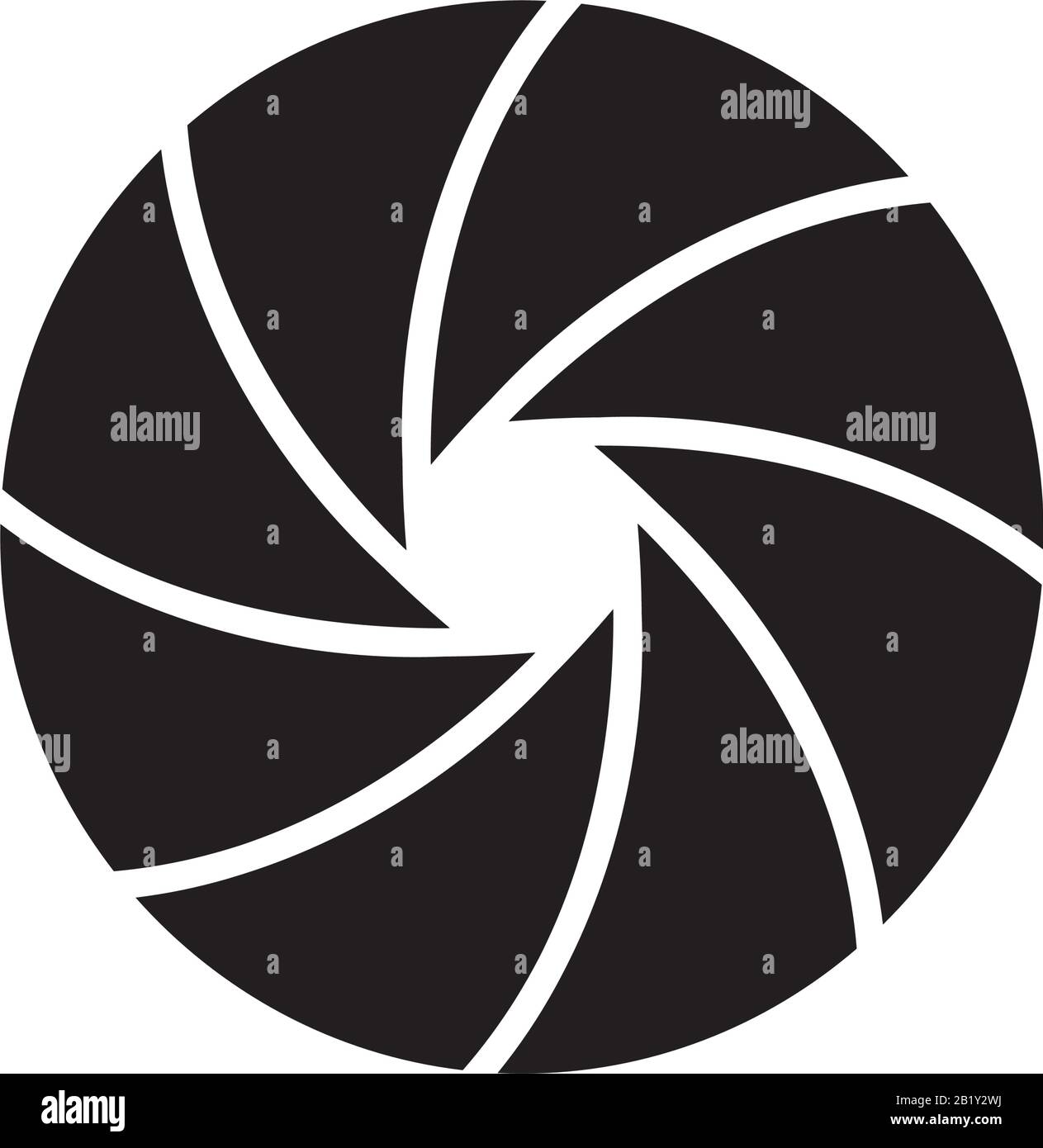 Shutter, lenses Icon template black color editable. Shutter, lenses ...