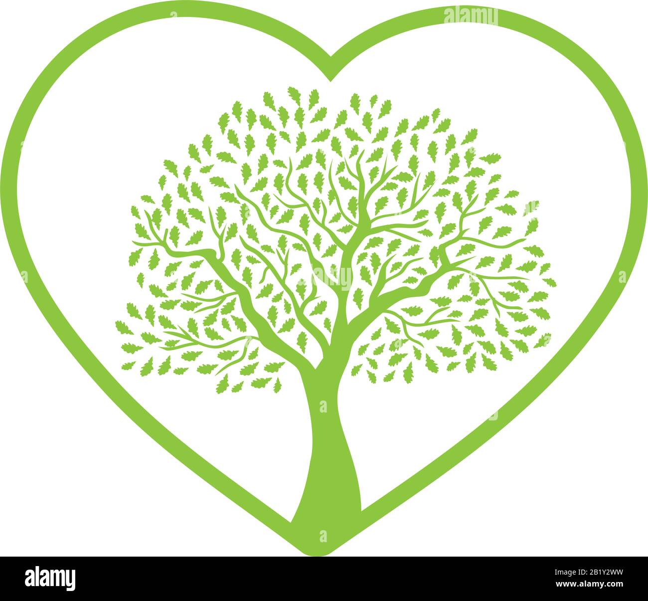 nature and heart, vector graphic design element Stock Vector Image ...