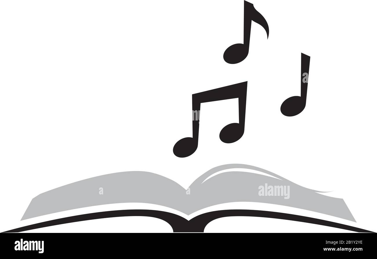 open book and musical notes Stock Vector Image & Art - Alamy