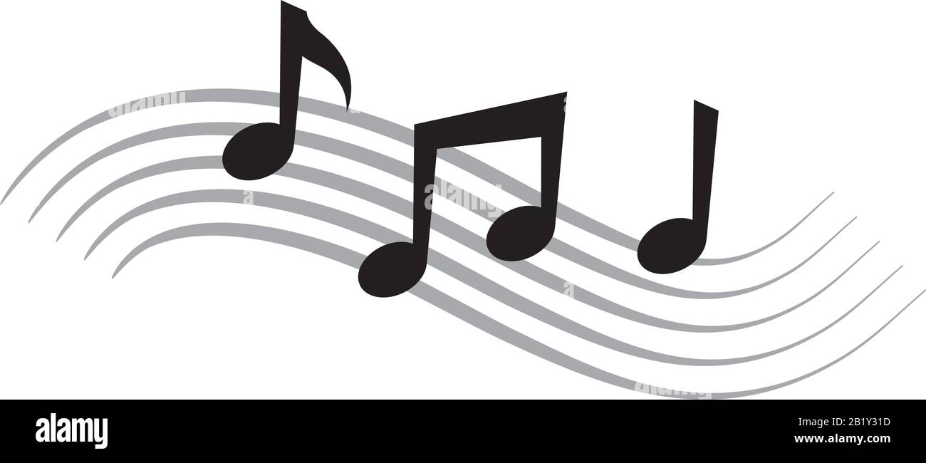 black musical notes Stock Vector Image & Art - Alamy