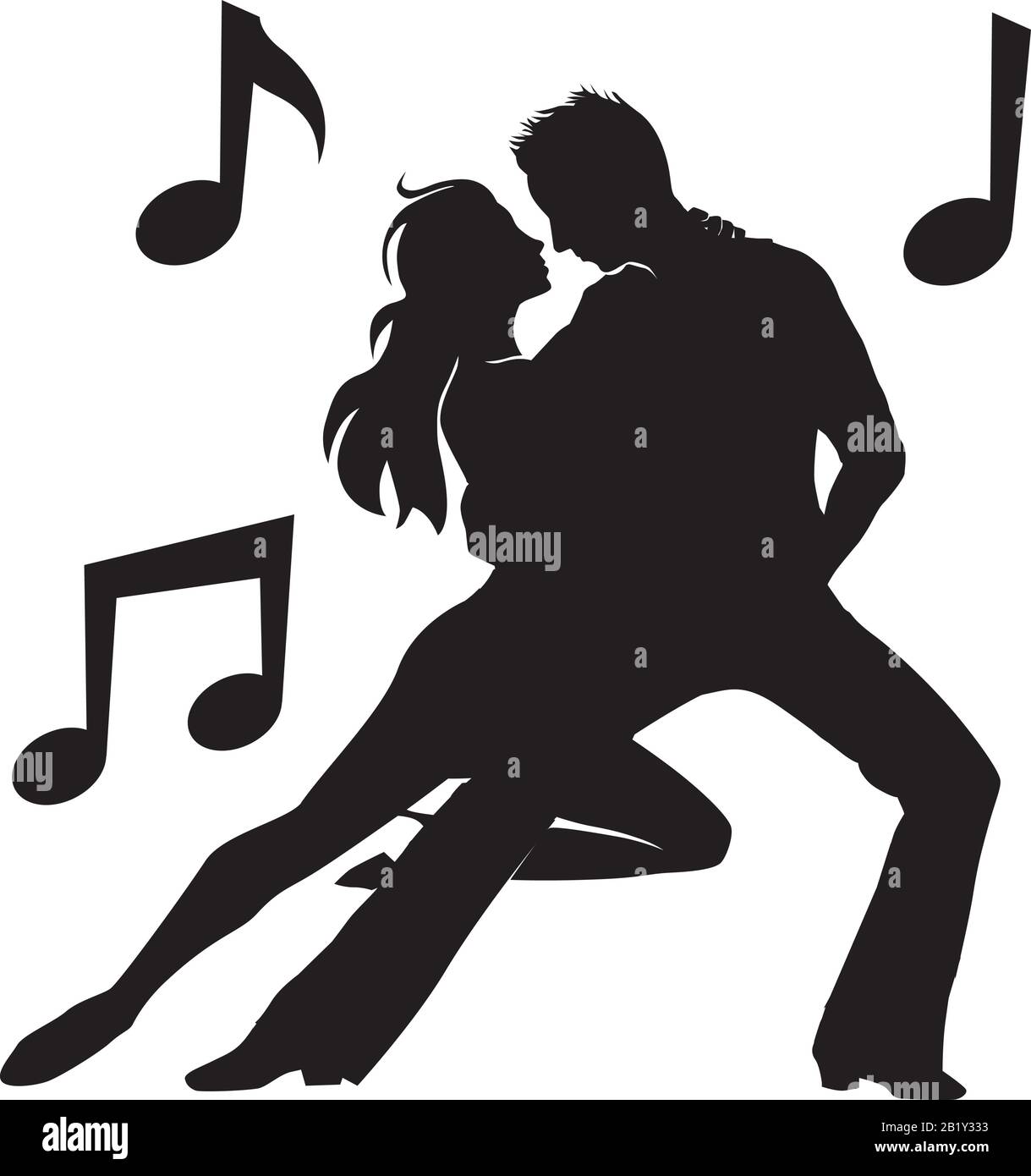 Latin Dancers and musical notes Stock Vector Image & Art - Alamy