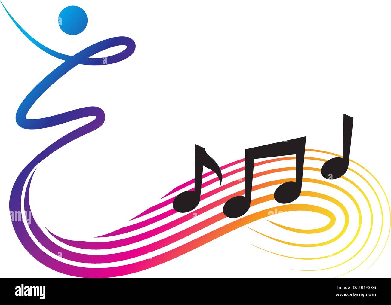 Musical notes rainbow hi-res stock photography and images - Alamy