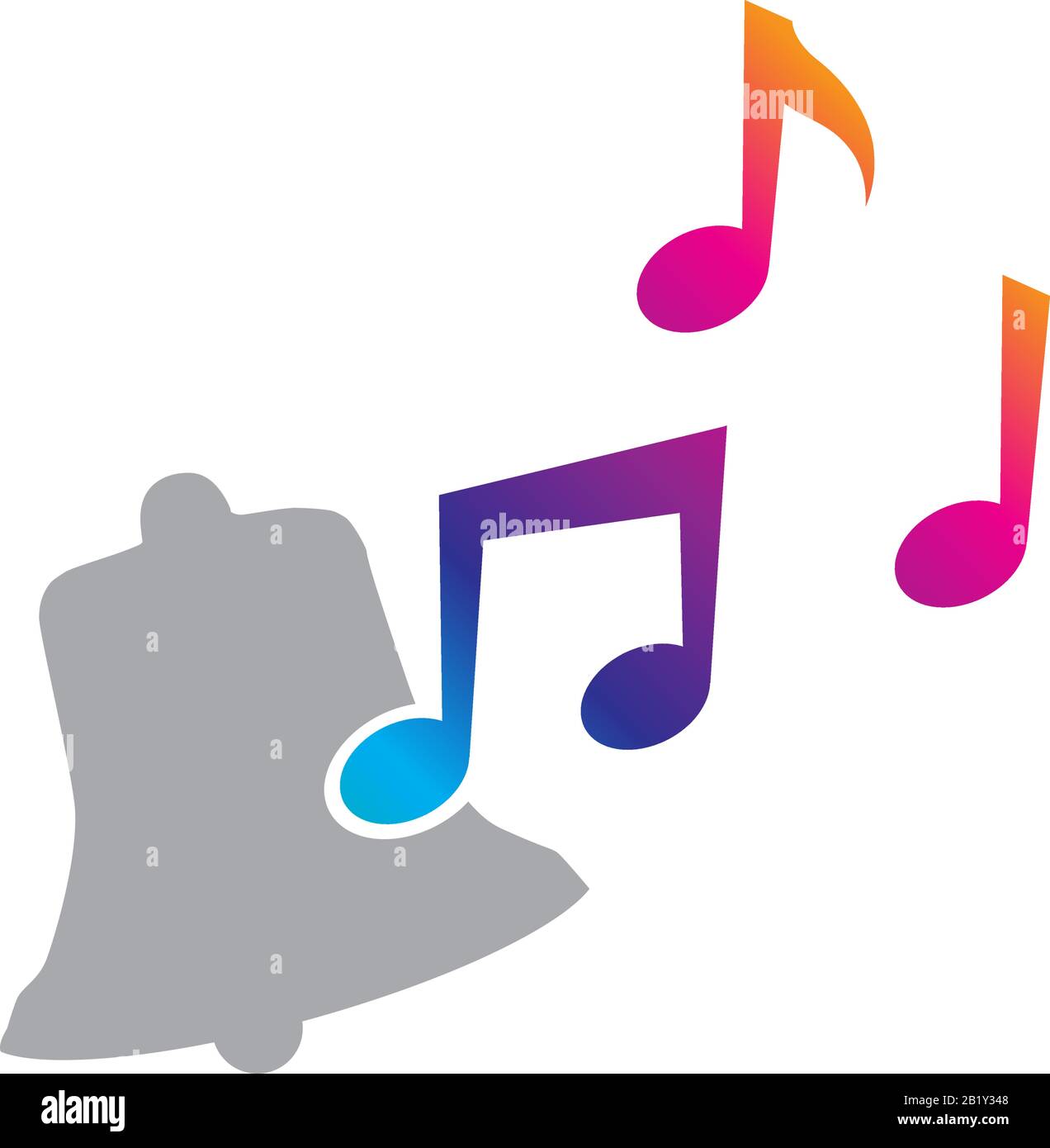 bell and colorful musical notes Stock Vector Image & Art - Alamy